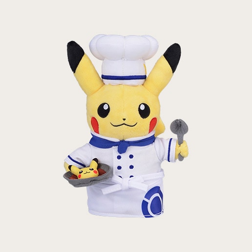 Pokemon Cafe Limited Plush doll Chef Pikachu Japan Pokémon Cafe Chef P ...